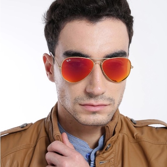Ray-Ban | Accessories | New Ray Ban Aviator Orange Flash | Poshmark